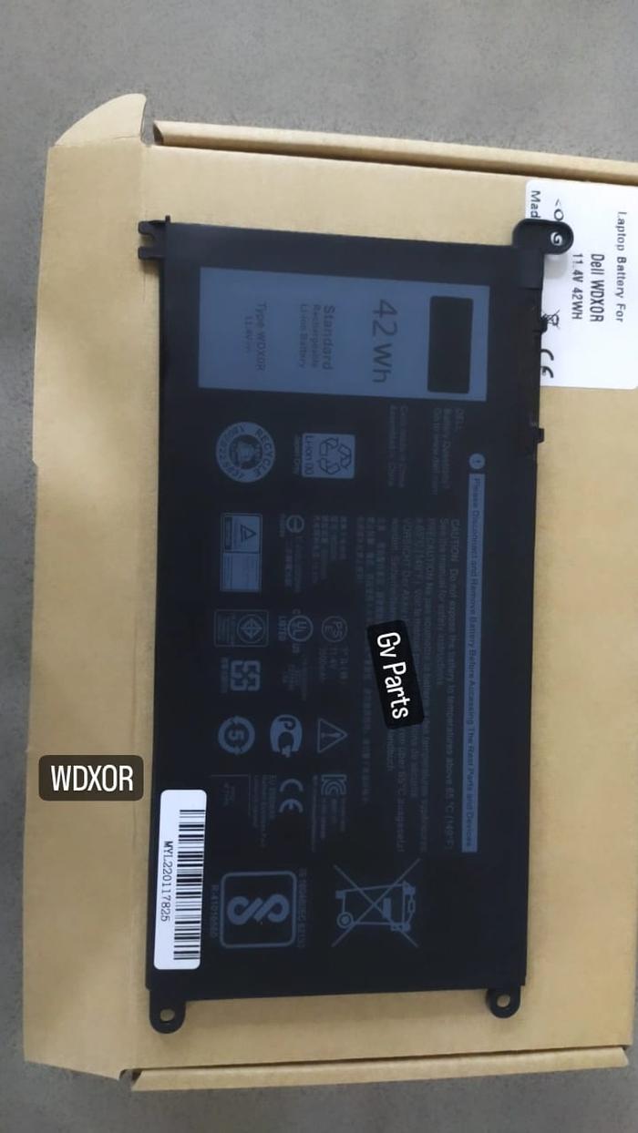 Jual Original Baterai Laptop Dell Inspiron WDXOR WDX0R 3CRH3 T2JX4 ...