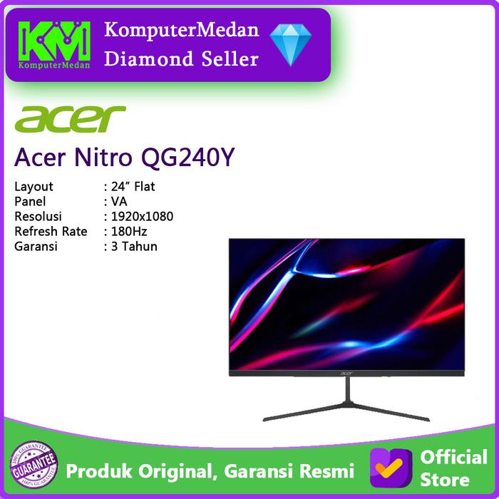 Promo Monitor LED ACER Nitro QG240Y S3 (24"/FHD/VA/180Hz/1ms/DP) Cicil ...