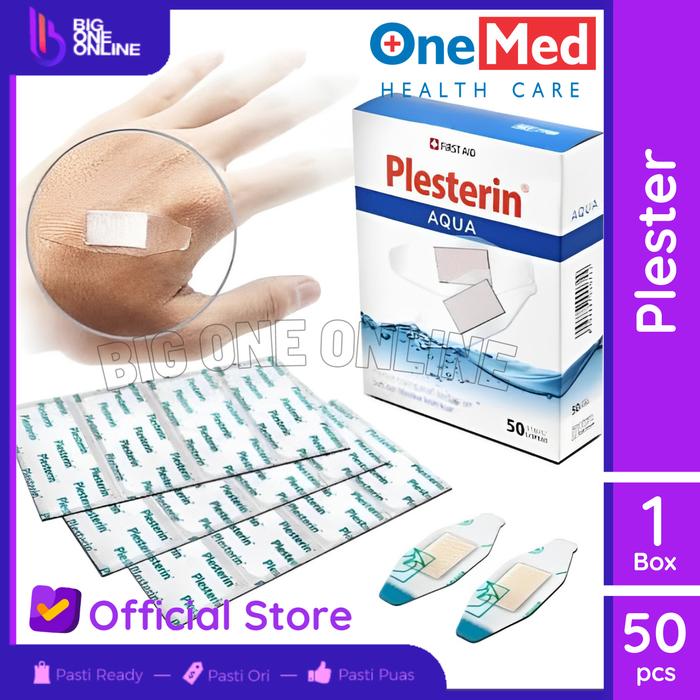 Promo OneMed Plesterin Aqua, Plester Luka Transparan, Plaster Kedap Air ...