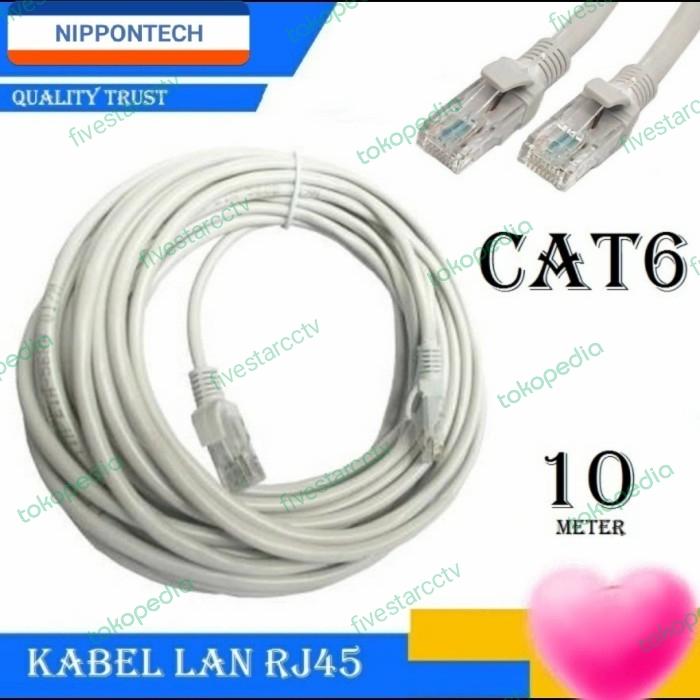 Jual KABEL LAN CCTV DAN COMPUTER CAT 6 10 METER HIGH QUALITY ORIGINAL ...