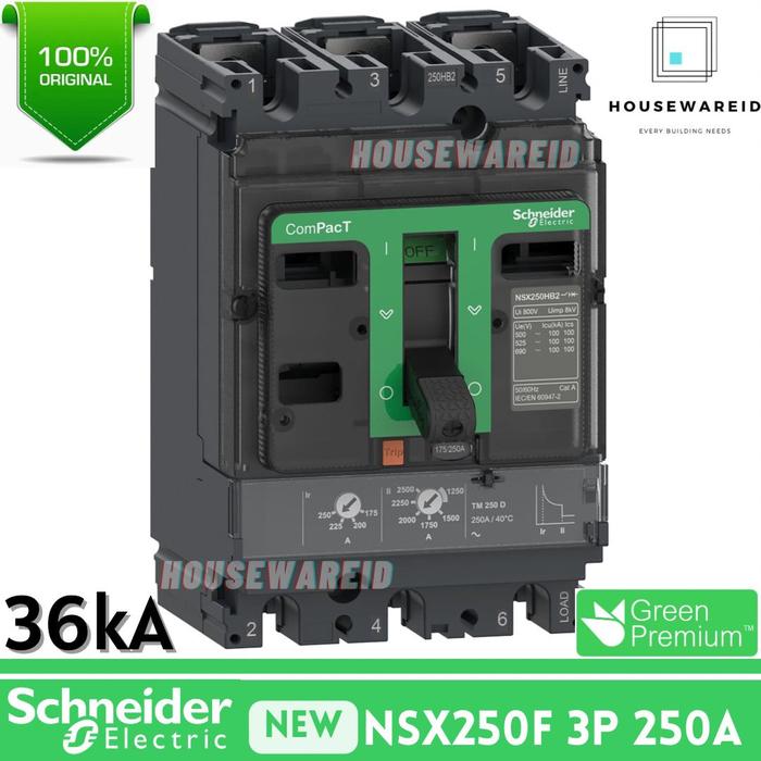 Promo MCCB Schneider 3p 250a NSX250F 3 Phase 250 Ampere 36kA C25F3TM250 New - Jakarta Pusat ...