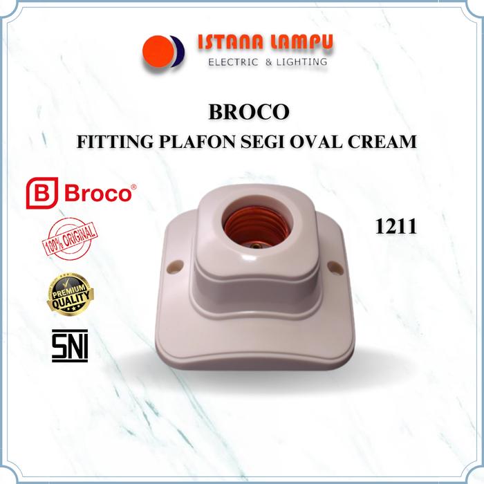 Jual BROCO FITTING PLAFON SEGI OVAL CREAM 1211 - Kota Semarang ...