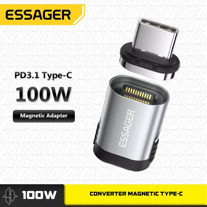 Jual ESSAGER Converter Sky Magnetic Adapter PD USB3.1 Type-C Macbook ...