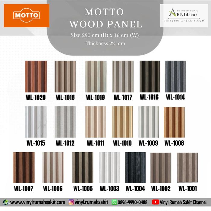 Jual [SALE] WPC Panel / Kisi-kisi Dinding merk MOTTO - Panjang 2,9m ...