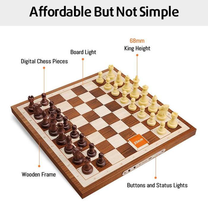 Jual St002 Chessnut Air Electronic Chess Set With Extra Queens Leds Ai ...