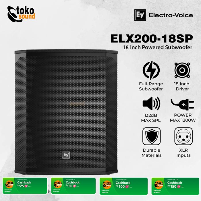 Jual Electro-Voice ELX200-18SP ELX200 18SP - 18 Inch Powered Subwoofer - Jakarta Barat ...