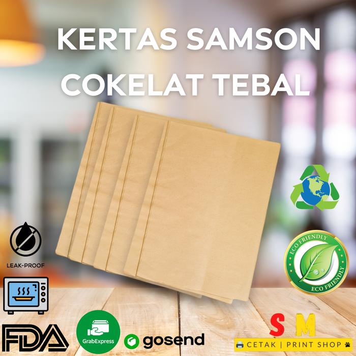 Jual Kertas Samson Cokelat 125 gsm / gram 90 x 120 Kertas Untuk Packing ...