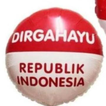 Jual BALON FOIL DIRGAHAYU RI BENTUK LOVE ATAU BULAT MERAH PUTIH RI ...