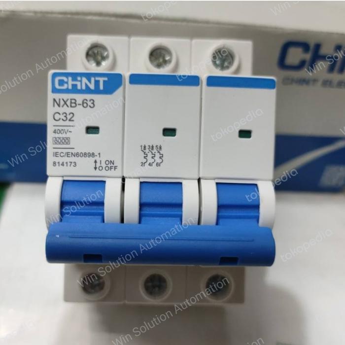 Jual Chint NXB-63 3P C32 32A miniature Circuit breaker MCB - Jakarta Barat - Win Solution ...