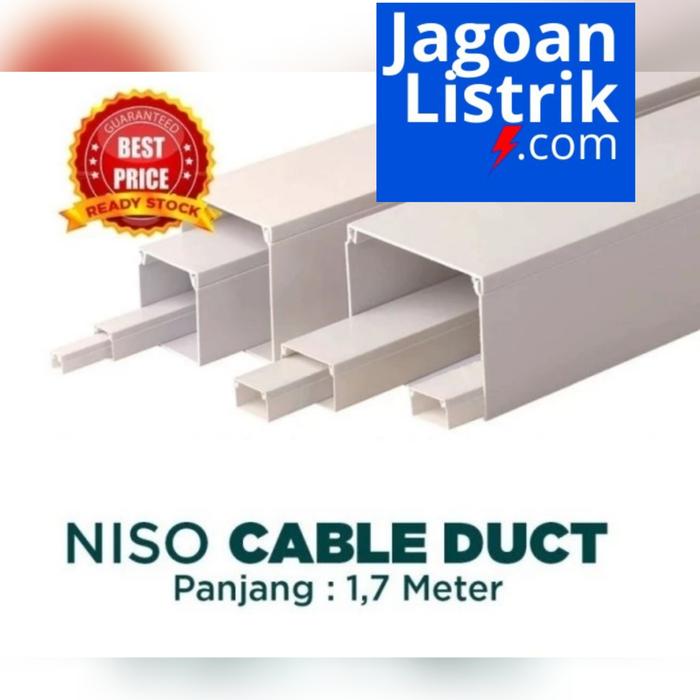 Jual Kabel Duct 60x60 Niso / Trunking / Wiring Duct 60 x 60 mm 1.7mtr ...