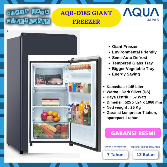 Jual KULKAS AQUA AQR-D205, AQR205 1 PINTU GIANT FREEZER SEMI AUTO ...