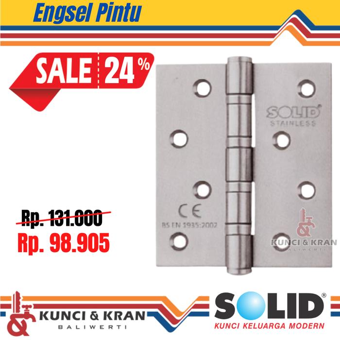 Jual Engsel Pintu Solid EK 17 4x3x3 4BB US32D Engsel Stainless Steel ...