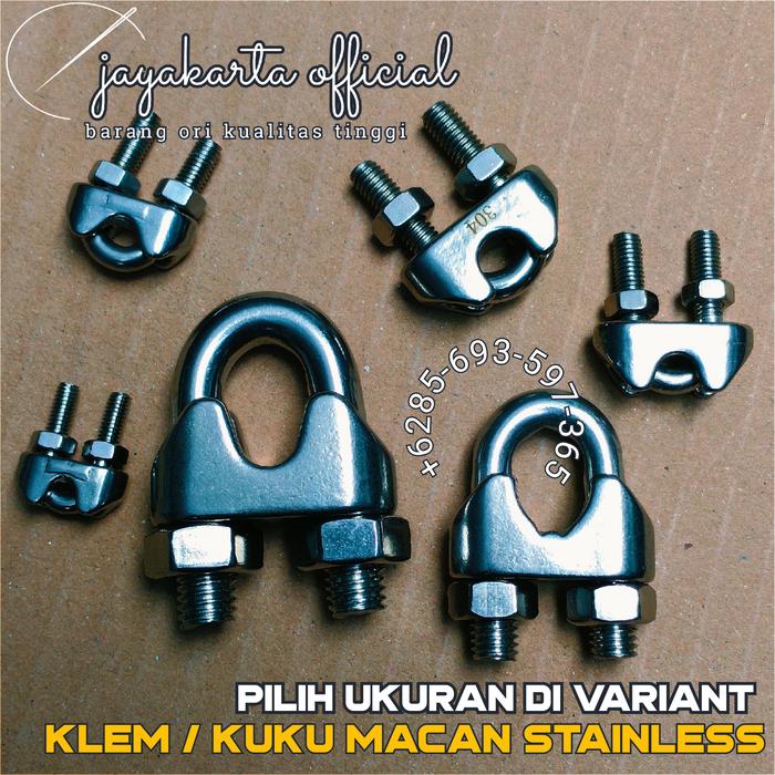 Jual Klem stainless 12mm 10mm 8mm 6mm 5mm 3mm Kuku macan stainless ...