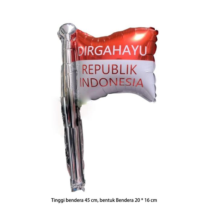 Jual BALON FOIL DIRGAHAYU RI BENTUK LOVE ATAU BULAT MERAH PUTIH RI ...