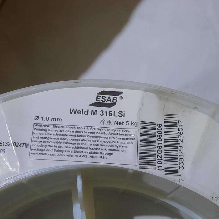 Jual KAWAT LAS MIG STAINLESS ESAB Weld M 316LSi Size.1.0MM ER316LSi ...