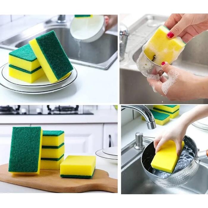 Jual Busa Cuci Piring Sabut HIJAU KUNING/Sponge Spon Spons KUNING HIJAU ...