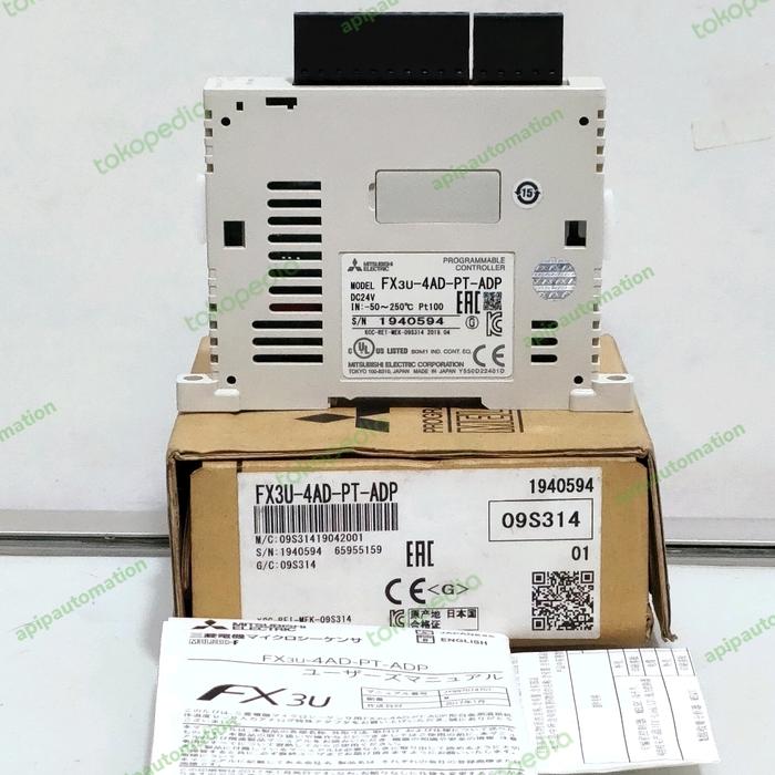 Jual PLC MITSUBISHI FX3U-4AD-PT-ADP TEMPERATUR SENSOR FX3U-4AD-PT-ADP ...