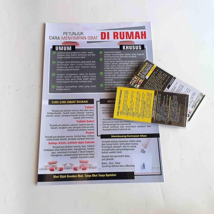 Jual Flyer plus Bonus Poster : Flyer Cara Penyimpanan Obat di Rumah ...