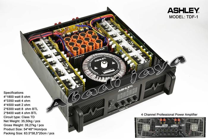 Jual power ashley tdf 1 / ashley tdf1 4 channel class td 4 x 1800 ...