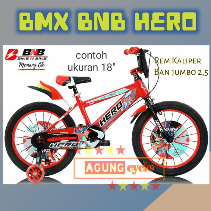 Jual SEPEDA ANAK BMX BNB GALAXY 12 16 18 LAKI LAKI - HERO RED, 16 ...