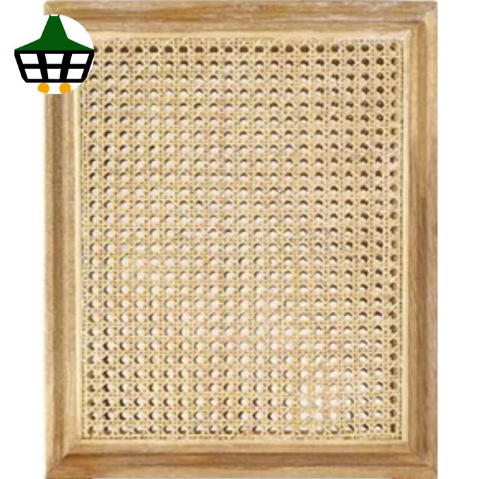 Jual Panel Bahan Plafon dari Rotan Webbing Kombinasi Kayu Jati Premium ...