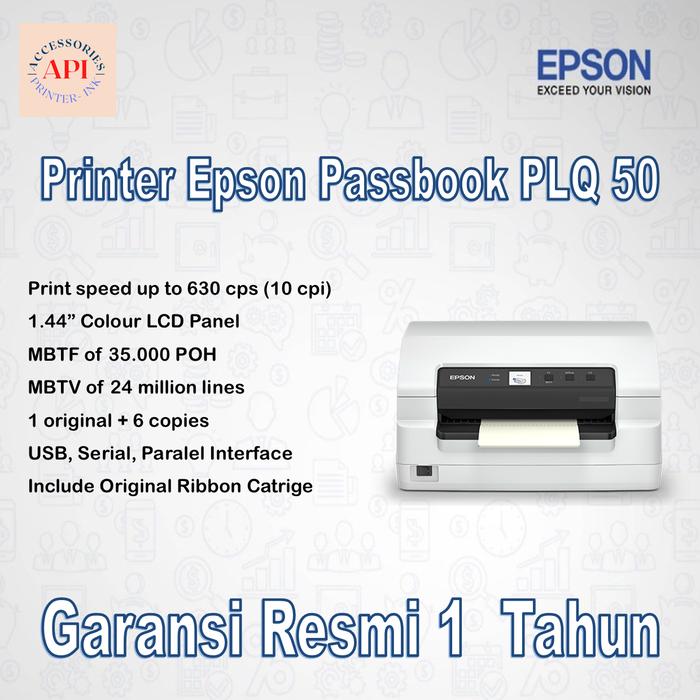 Jual Printer Epson Passbook PLQ-50 PLQ 50 PLQ50 - Resmi - Replace PLQ 30 - Kota Bandung - API ...