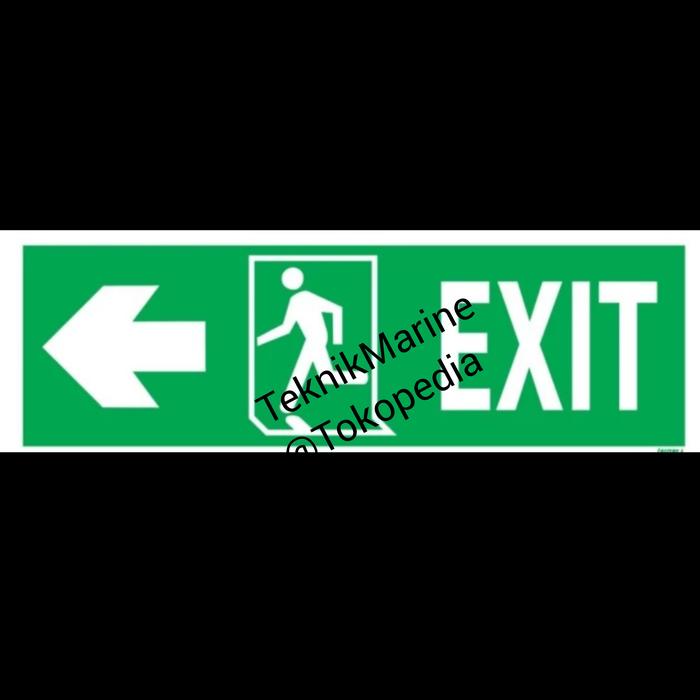 Jual IMO Sticker 33.4404 EXIT MAN RUN LEFT 10x30cm/ IMO Symbol Sticker ...
