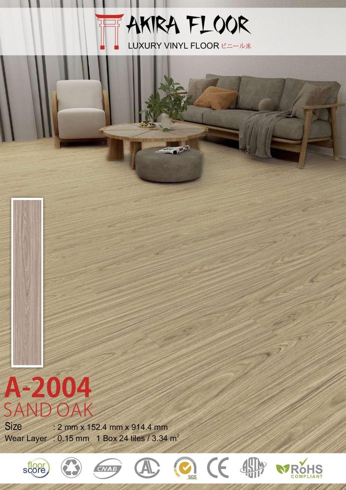 Jual Vinyl Tile / Lembaran Tebal 2mm Motif Kayu - A-2003 - Jakarta ...