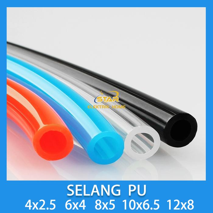 Jual Selang PU hose polyurethane 4X2.5mm 6x4 8x5 10x6.5 12x8 Harga per ...
