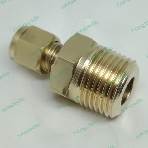 Jual Fitting Male Connector OD 1/4" x 1/2" Brass - Jakarta Barat - Fittingspedia | Tokopedia