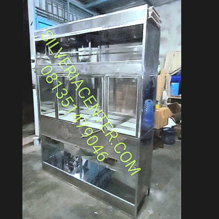 Jual LEMARI BOX ETALASE BAHAN STAINLESS UNTUK USAHA DEPOT AIR MINUM ...