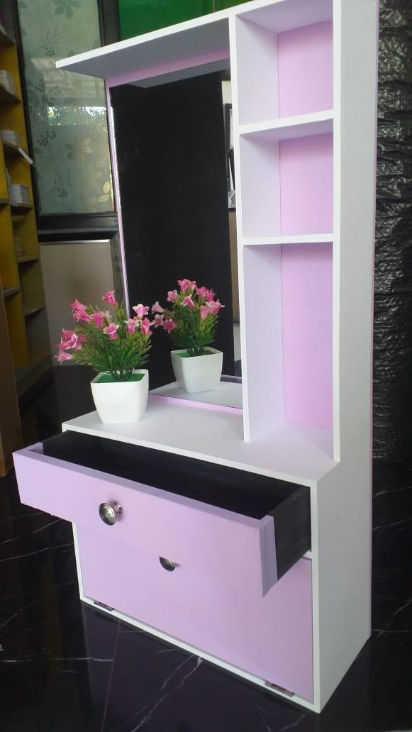 Jual Rak Cermin Rias Makeup Dinding Gantung Ukuran 80x40x15cm - Ungu ...