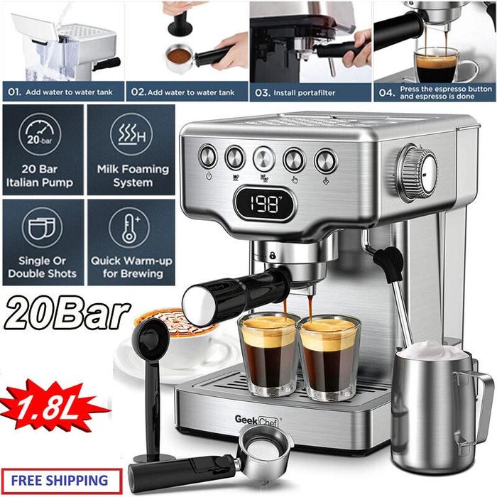 Jual Mesin Kopi Espresso Guererro Steamer Terbaik 20Bar Tank 1.9liter ...