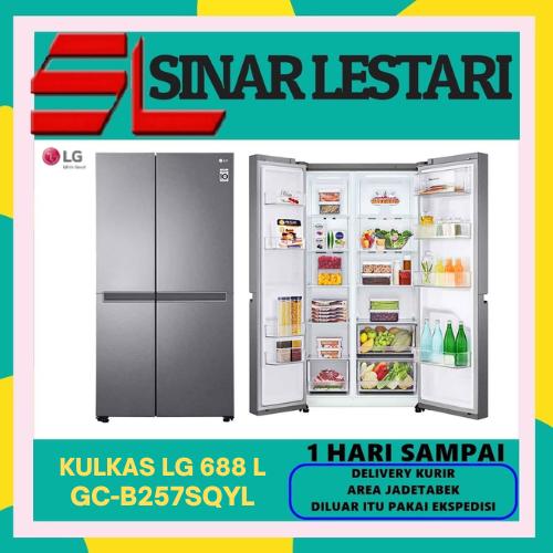 Promo KULKAS LG GC-B257SQYL SIDE BY SIDE 688 L SMART INVERTER LINEAR COOLING Cicil 0% 3x ...