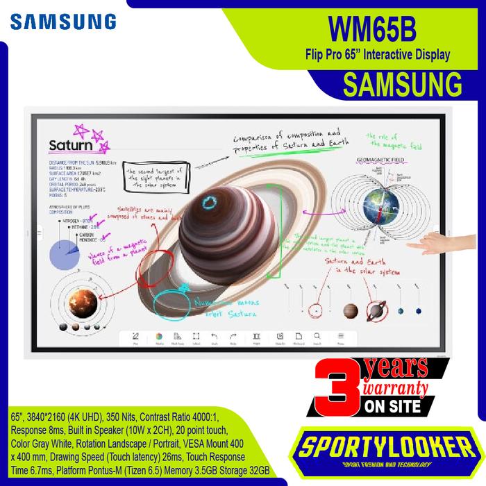 Jual Samsung Flip Pro 65" WM65B Interactive Flat Panel / Display / Board - Kota Depok ...