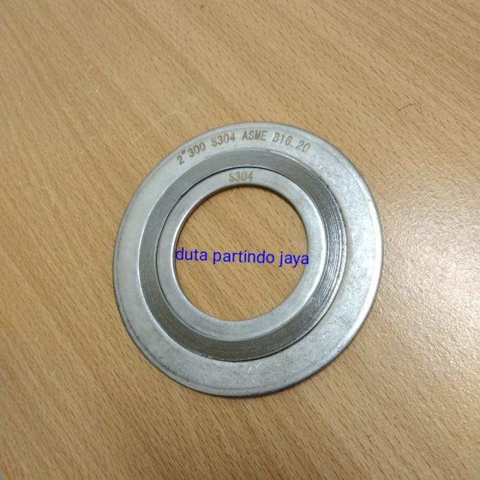 Jual Spiral Wound Gasket SWG Stainless SS 304 ANSI 300 1 1/2" inch ...