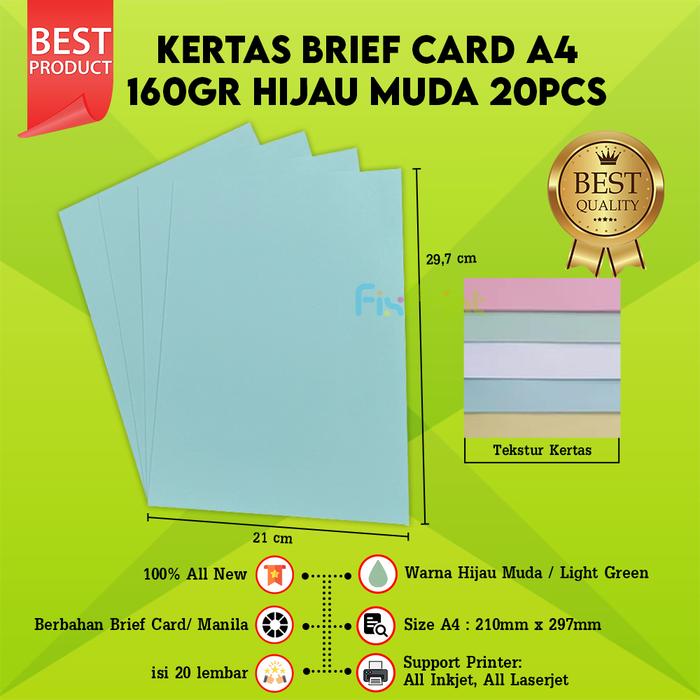 Jual BC Brief Card Paper 50 Lembar 160g Professional TIK BW Kertas ...