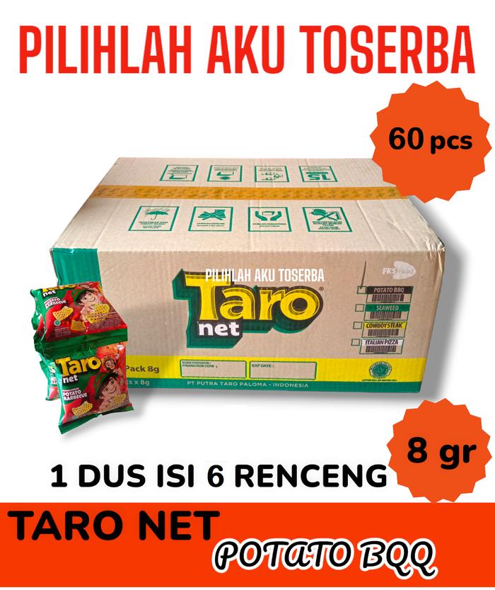 Jual Taro NET Snack POTATO BARBEQUE BBQ 8 gr RENCENG - ( HARGA 1 DUS ...