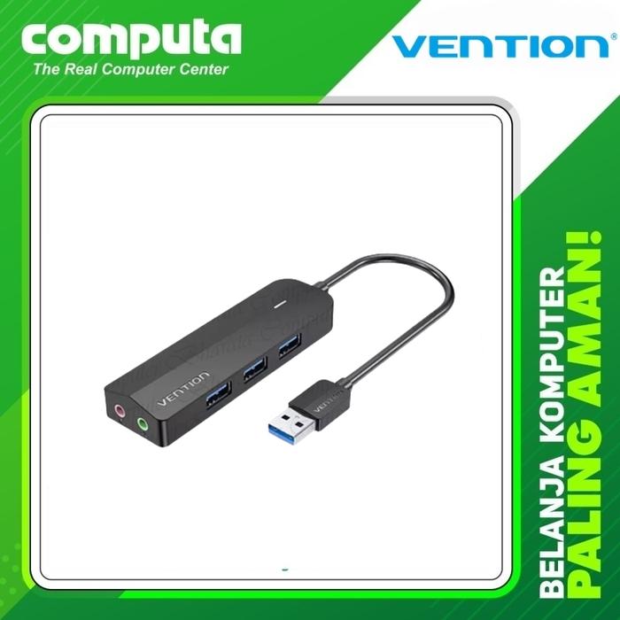 Jual Vention USB Hub 3.0 3-Port With 2in1 Sound Card External Stereo ...