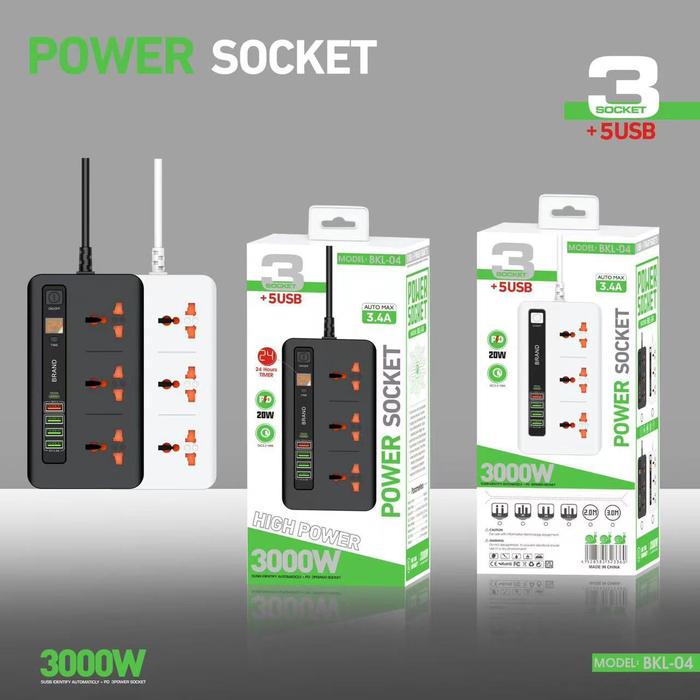 Promo BKL-04 PD Power Socket Fast Charging Stop Kontak Type C QualComm ...