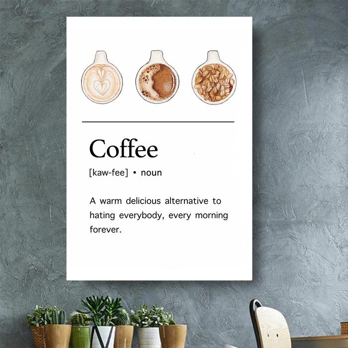 Jual Poster COFFEE Poster frame kopi hiasan dinding cafe COFFEE QUOTE ...