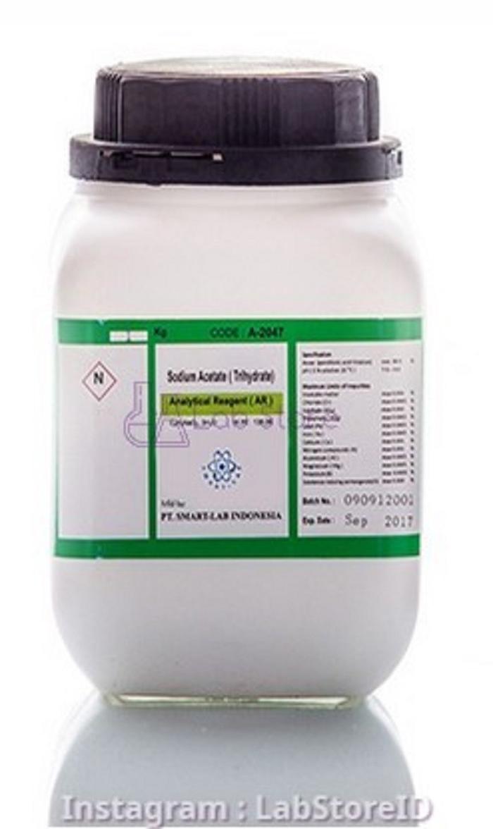 Jual Sodium Acetate Trihydrate Natrium Asetat (AR) 1 kg | Smartlab A ...