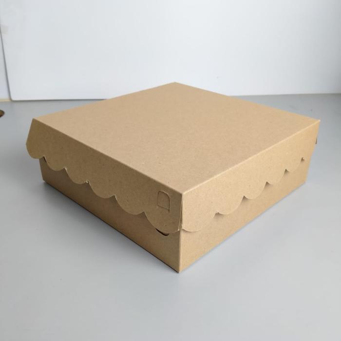 Jual Kardus Nasi Kotak Snack Box Makanan Packaging Jajan Ukuran 20x20x7 ...