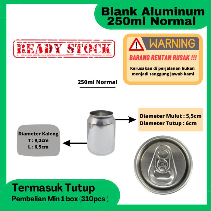 Jual Blank aluminum beverage cans / kaleng kosong minuman 250ml B64 SOT 202 - Kota Tangerang ...