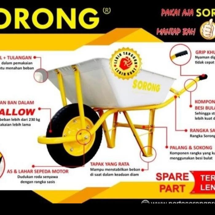 Jual Gerobak angkong lory lori bak pvc plastik Sorong - Kota Palembang - TB_JAYA ABADI | Tokopedia