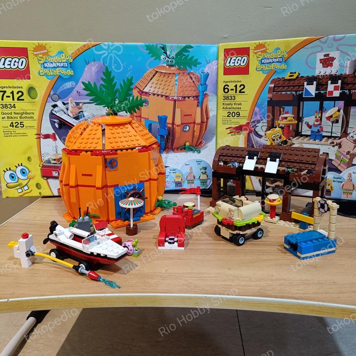 Jual Lego Spongebob 3833 3834 Krusty Krab Bikini Bottom Sponge Bob ...