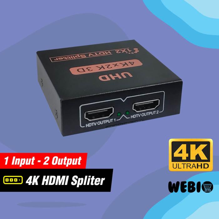 Promo HDMI Splitter 2 Port Full HD 3D 4K UHD HDMI Spliter 1 In 2 Out ...
