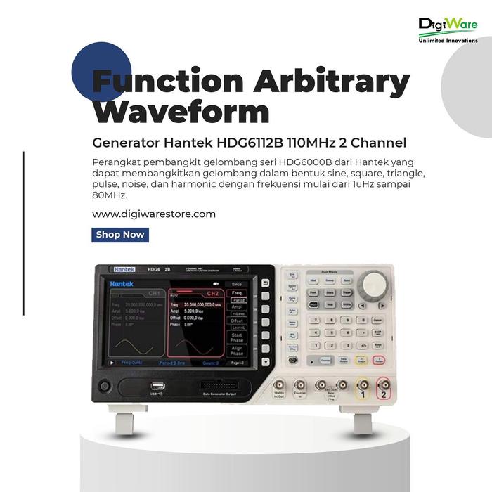 Jual Function Arbitrary Waveform Generator Hantek HDG6112B 110MHz 2 ...