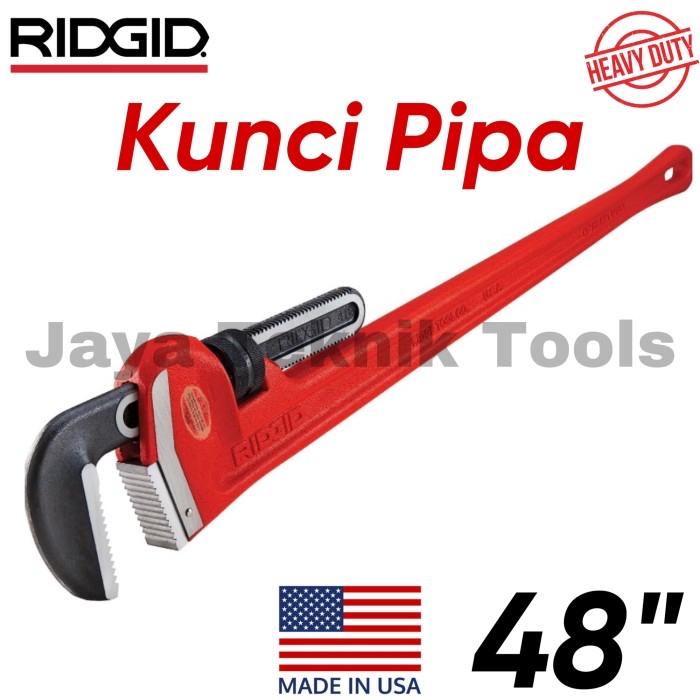 Jual Kunci Pipa 48 inch Ridgid Merah Heavy Duty Pipe Wrench Plumbing ...