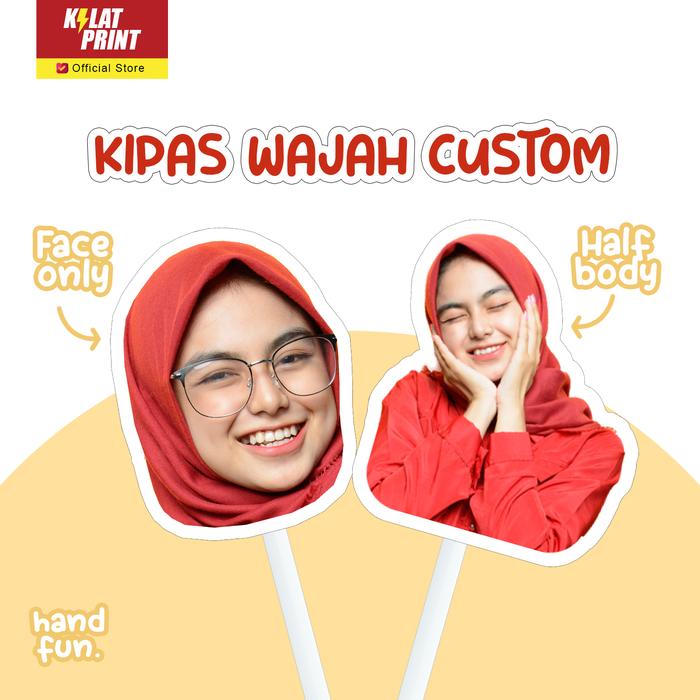 Jual Kipas Wajah Custom Prop Hand Fan Face Muka Wajah Stick Balon ...